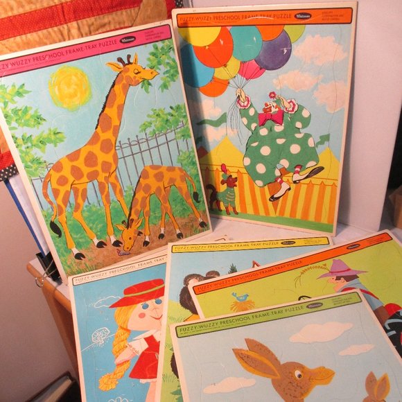 Whitman | Toys | Lot Of 6 Vintage 96s Whitman Fuzzy Wuzzy Frametray ...